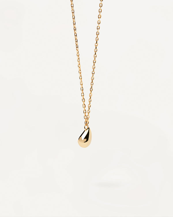 Gold-plated silver necklace with drop shape pendant | Drop Necklace ...