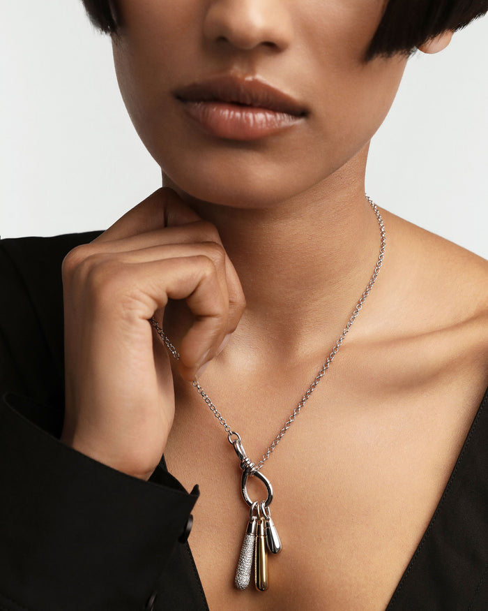 Stackable drop pendant to customize necklace or hoops | Large Drop ...
