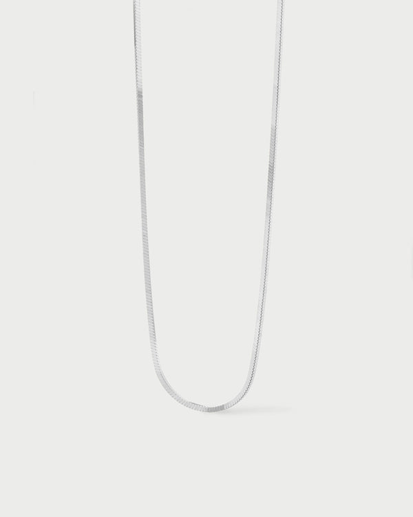Snake chain necklace in sterling silver | Snake Silver Necklace | PDPAOLA